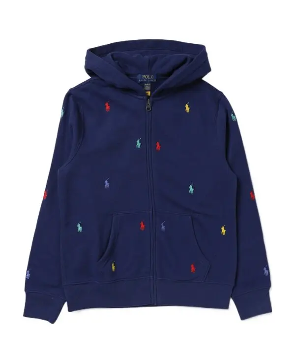 Polo Ralph Lauren Logo Hooded Sweater - Blue