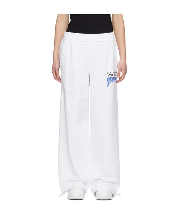 Versace Logo-print Elasticated-waist Track Pants - White