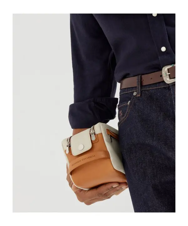 Brunello Cucinelli Double Zipper Beauty Case