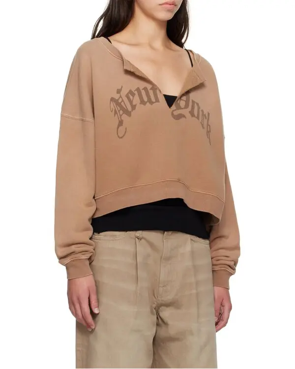 R13 V-neck Sweatshirt With Monogram