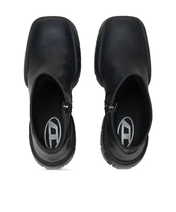 DIESEL® D-tex Oiled Leather Platform Boots