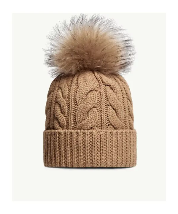 Moncler Pompon Braided Beanie