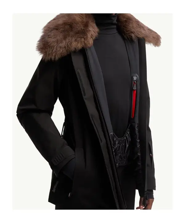 Moncler Vizelles Shearling-trimmed Ski Jacket