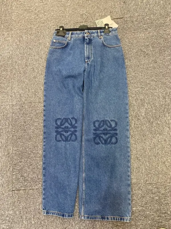 Loewe Anagram Baggy Jeans - Blue