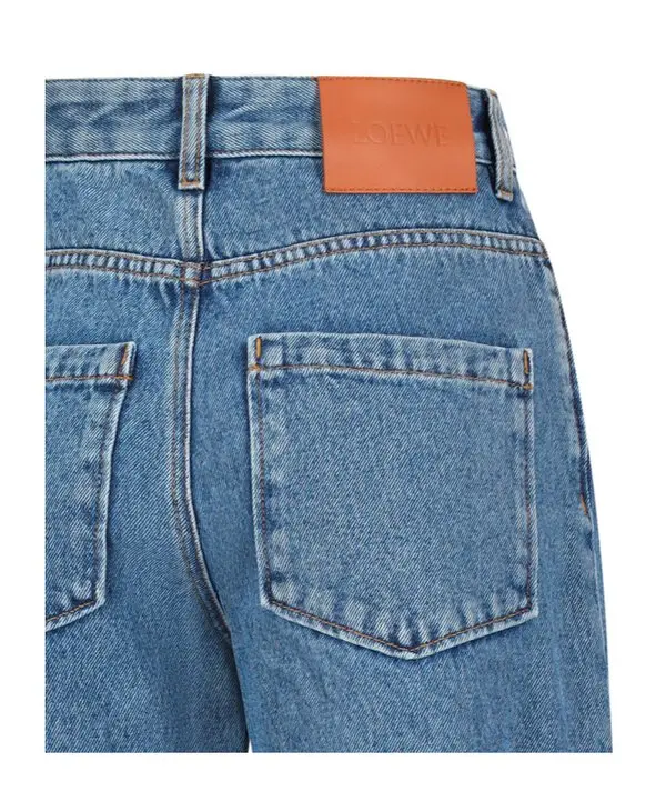 Loewe Anagram Baggy Jeans - Blue
