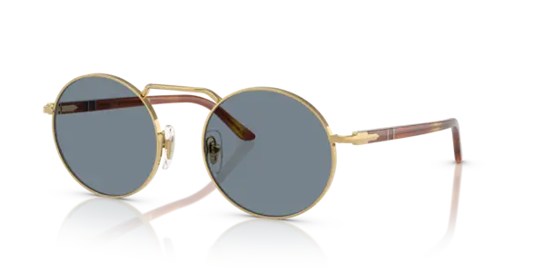 Persol Round Metal Sunglasses - Light Havana