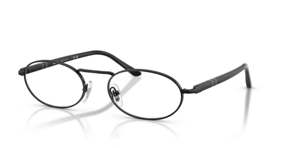 Persol Oval Metal Eyeglasses - Black