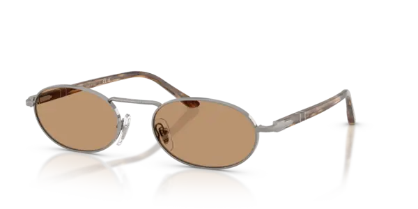 Persol Oval Sunglasses - Striped Black & Greish Brown