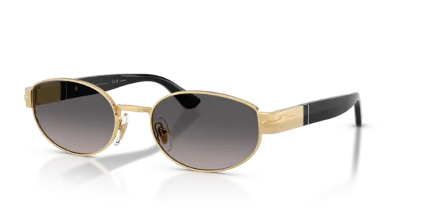 Persol Oval Metal Sunglasses - Black