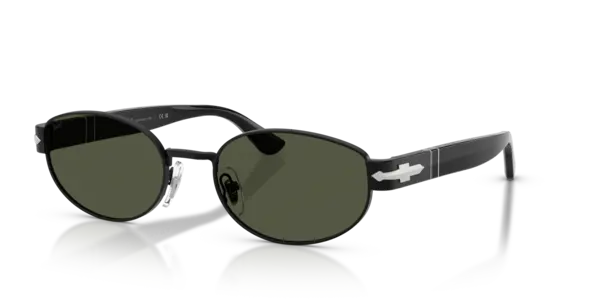 Persol Oval Metal Sunglasses - Black
