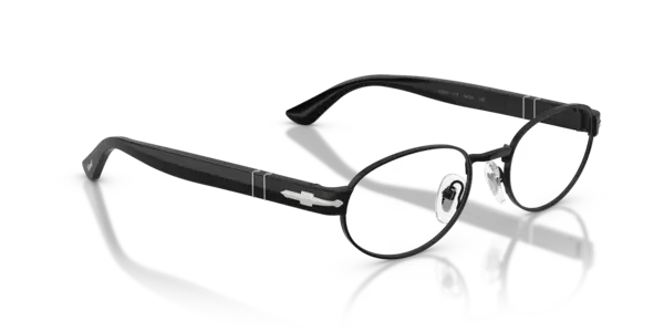 Persol Oval Metal Eyeglasses - Black