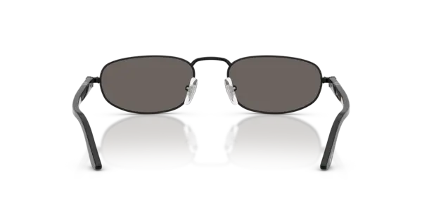 Persol Gold Tone Metal Oval Sunglasses - Black