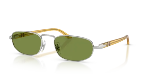 Persol Gold Tone Metal Oval Sunglasses - Miele