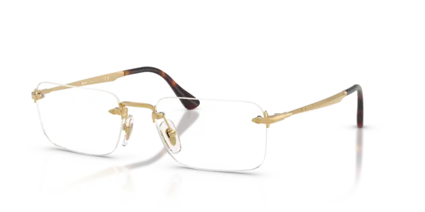 Persol Rimless Rectangle Eyeglasses - Gold