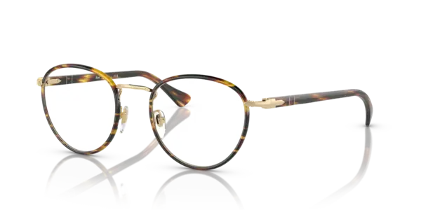 Persol Full Rim Round Eyeglasses - Caffe