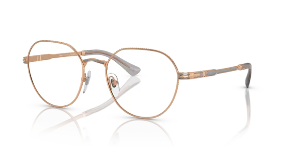 Persol Round Frame Eyeglasses - Copper,grey