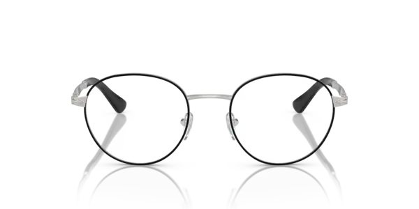 Persol Full Rim Round Eyeglasses - Silver