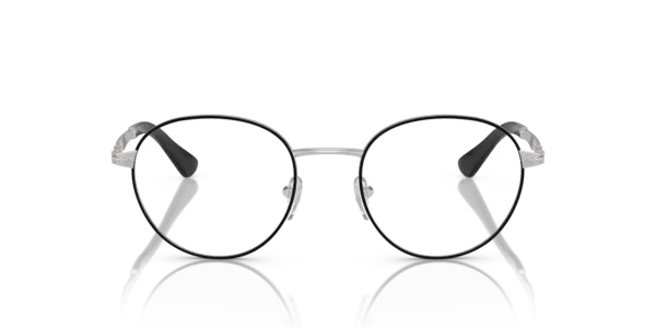 Persol Full Rim Round Eyeglasses - Silver
