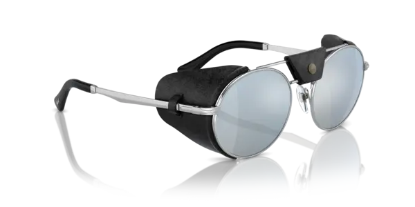 Persol Protector Round Frame Sunglasses - Silver