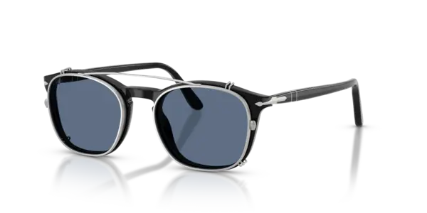 Persol Clip-on Sunglasses - Matte Silver