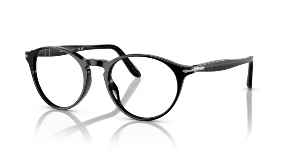 Persol Full Rim Acetate Eyeglasses - Black