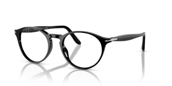 Persol Full Rim Acetate Eyeglasses - Black