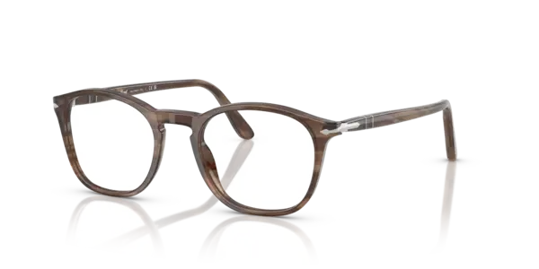 Persol Acetate Eyeglasses - Striped Brown