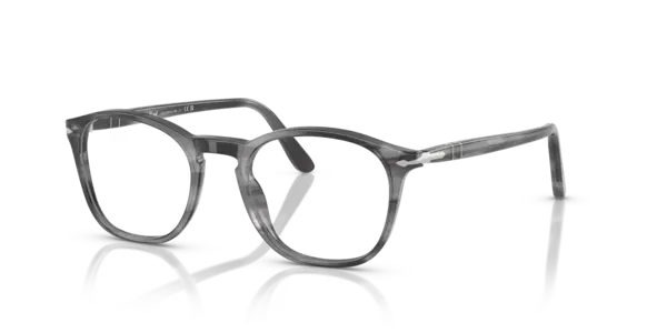 Persol Acetate Eyeglasses - Striped Grey