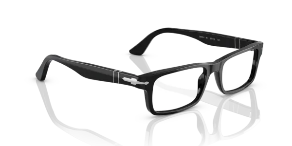Persol Acetate Rectangle Eyeglasses - Black