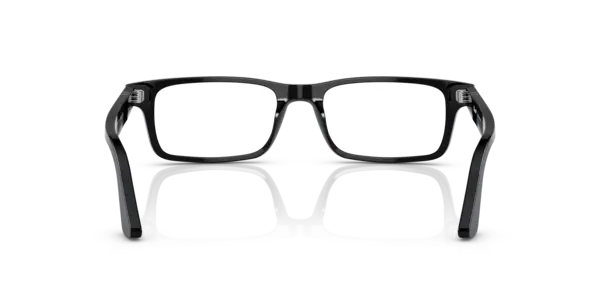 Persol Acetate Rectangle Eyeglasses - Black