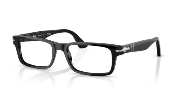Persol Rectangular Acetate Eyeglasses - Black