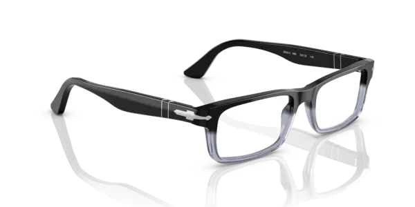 Persol Acetate Rectangle Eyeglasses - Black