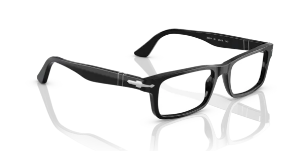 Persol Acetate Rectangle Eyeglasses - Black