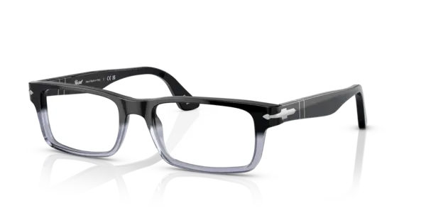 Persol Acetate Rectangle Eyeglasses - Black