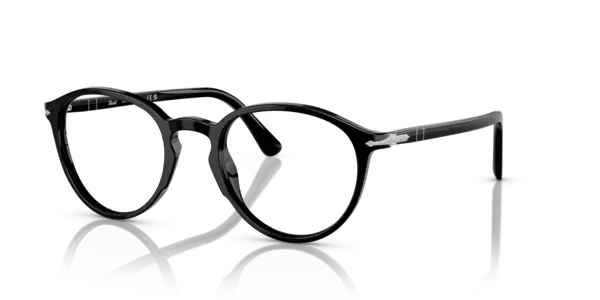 Persol Full Rim Acetate Eyeglasses - Black