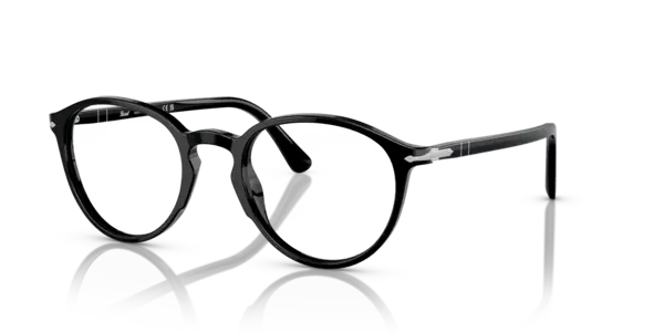 Persol Full Rim Acetate Eyeglasses - Black