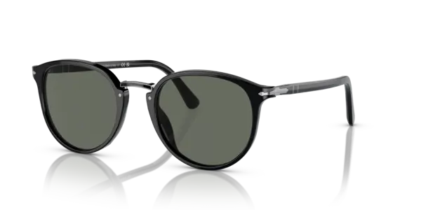 Persol Acetate Square Frame Sunglasses - Black