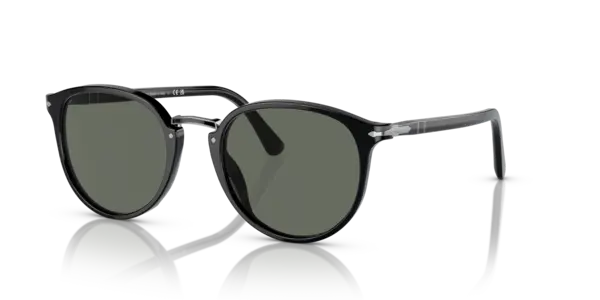 Persol Acetate Square Frame Sunglasses - Black