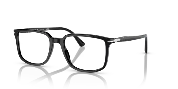 Persol Full Rim Acetate Eyeglasses - Black