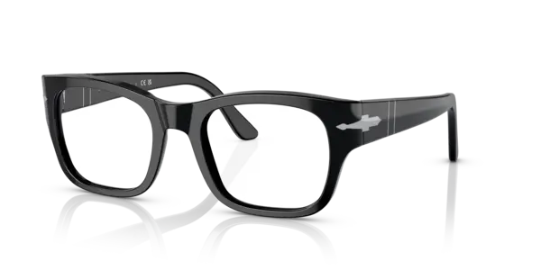 Persol Rectangular Acetate Eyeglasses - Black