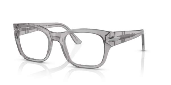 Persol Rectangular Acetate Eyeglasses - Transparent Grey