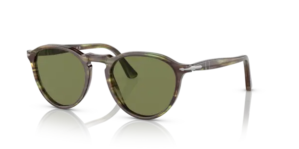 Persol Round Frame Acetate Sunglasses - Green