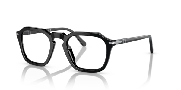 Persol Full Rim Acetate Eyeglasses - Black
