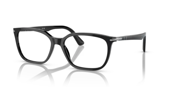 Persol Acetate Rectangle Eyeglasses - Black