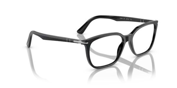 Persol Acetate Rectangle Eyeglasses - Black
