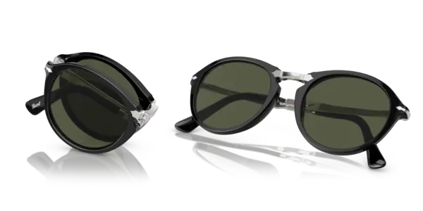 Persol Folding Acetate And Metal Sunglasses - Silver