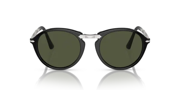 Persol Folding Sunglasses With Acetate And Metal Frame - Silver