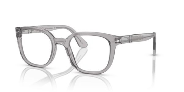 Persol Rectangular Full Rim Eyeglasses - Transparent Grey