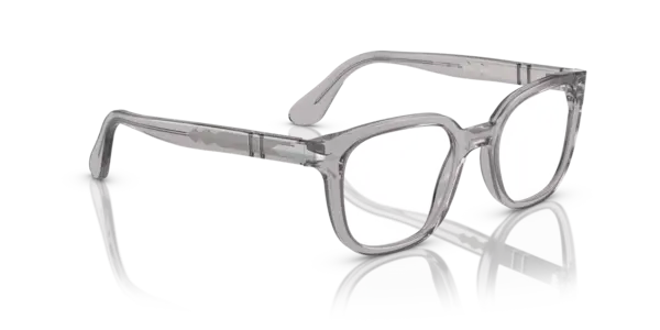 Persol Rectangular Full Rim Eyeglasses - Transparent Grey
