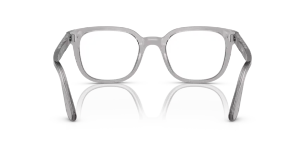 Persol Rectangular Full Rim Eyeglasses - Transparent Grey